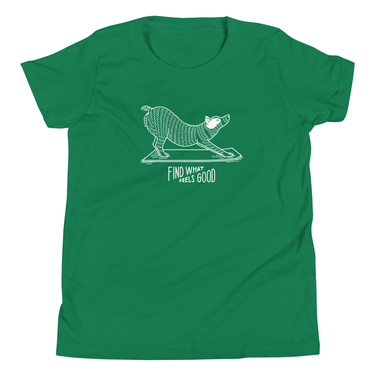 FWFG Benji Youth Tee - Kelly Green – Find What Feels Good